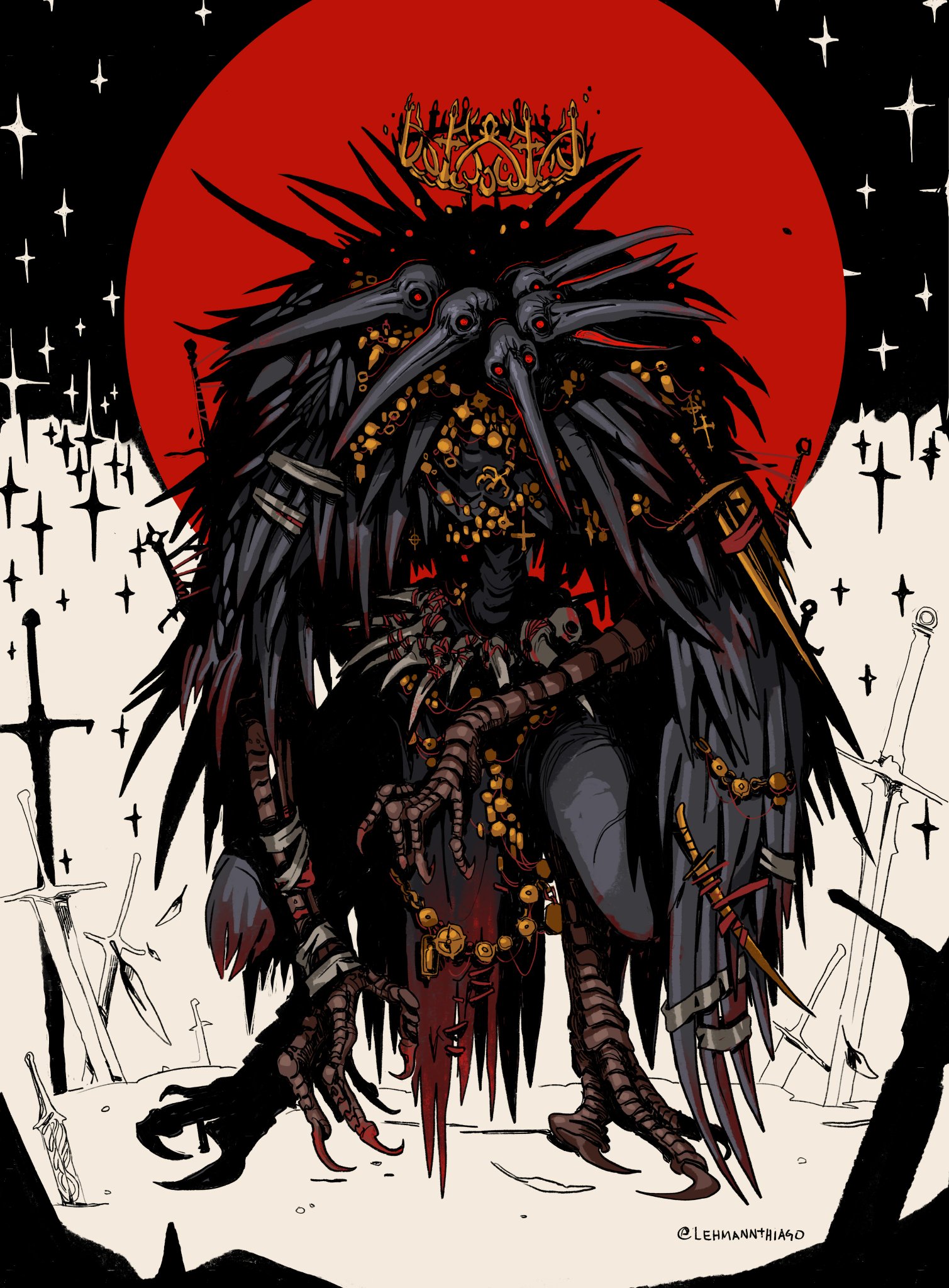 Thiago Lehmann (2Minds) on Twitter: "The Crow King carries gifts from the Throne. https://t.co ...