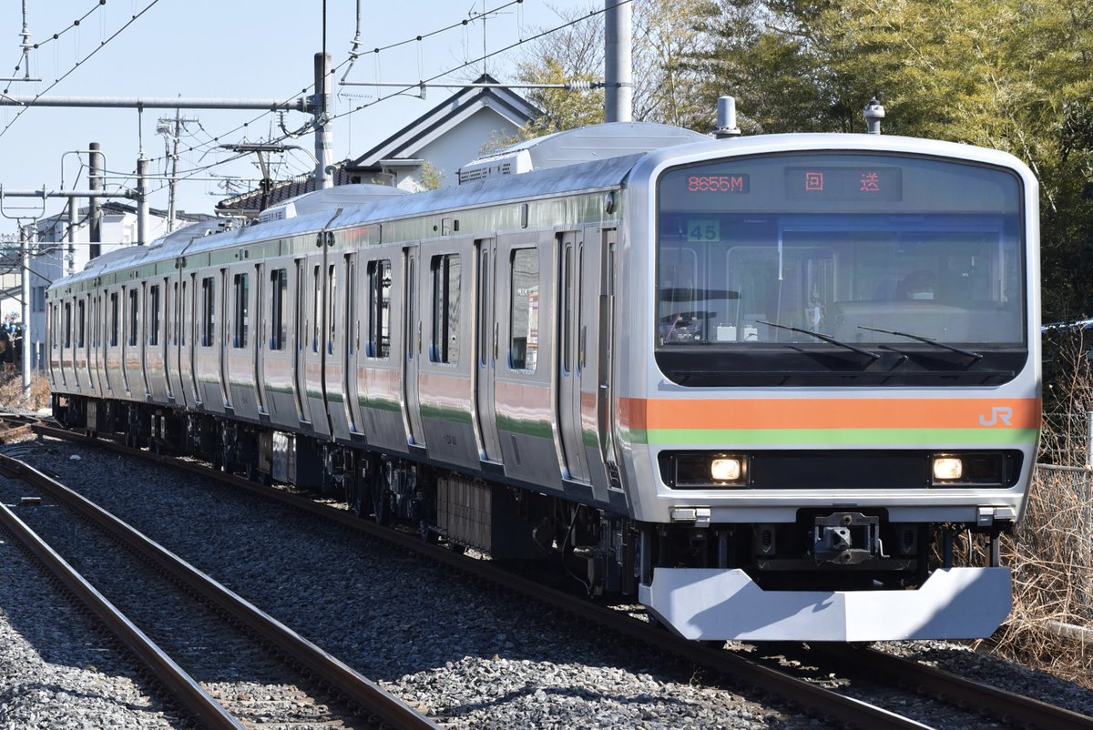 somechan on Twitter: "RT @aoipenguin3: 回8655M E231系3000番台 ハエ45編成 OM出場 @西大宮 川越･八高線のE231系が大宮総合車両 ...