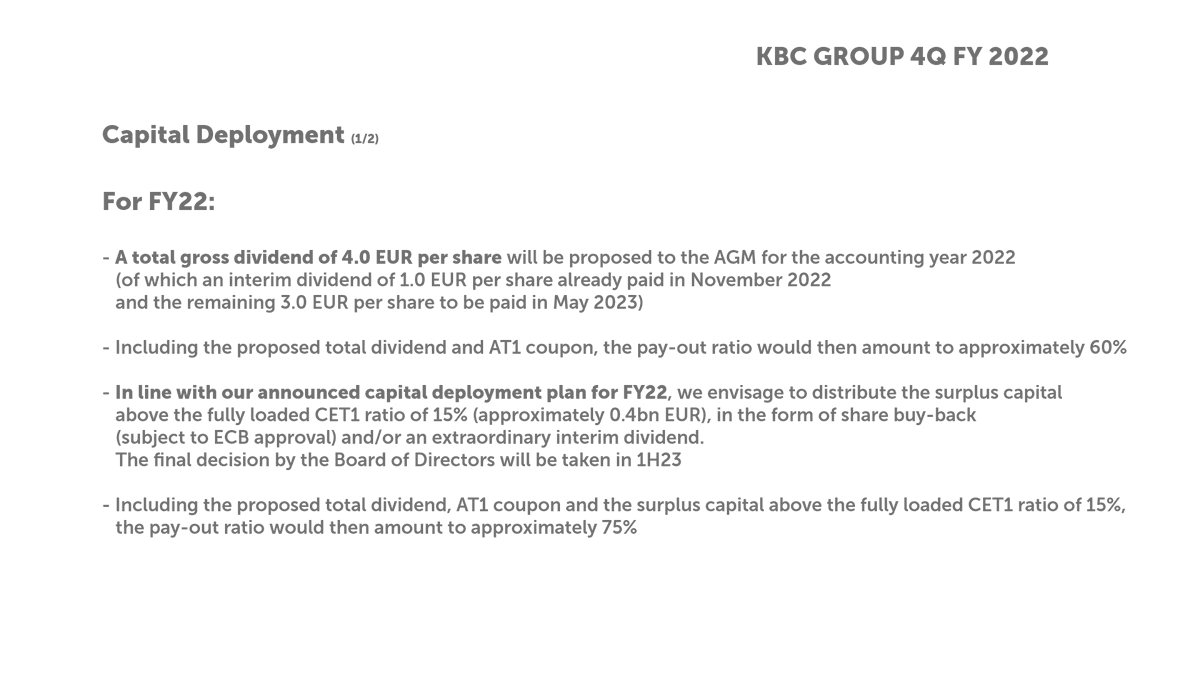 KBC Group on Twitter: "KBC Group results 4Q FY 2022 4/7"