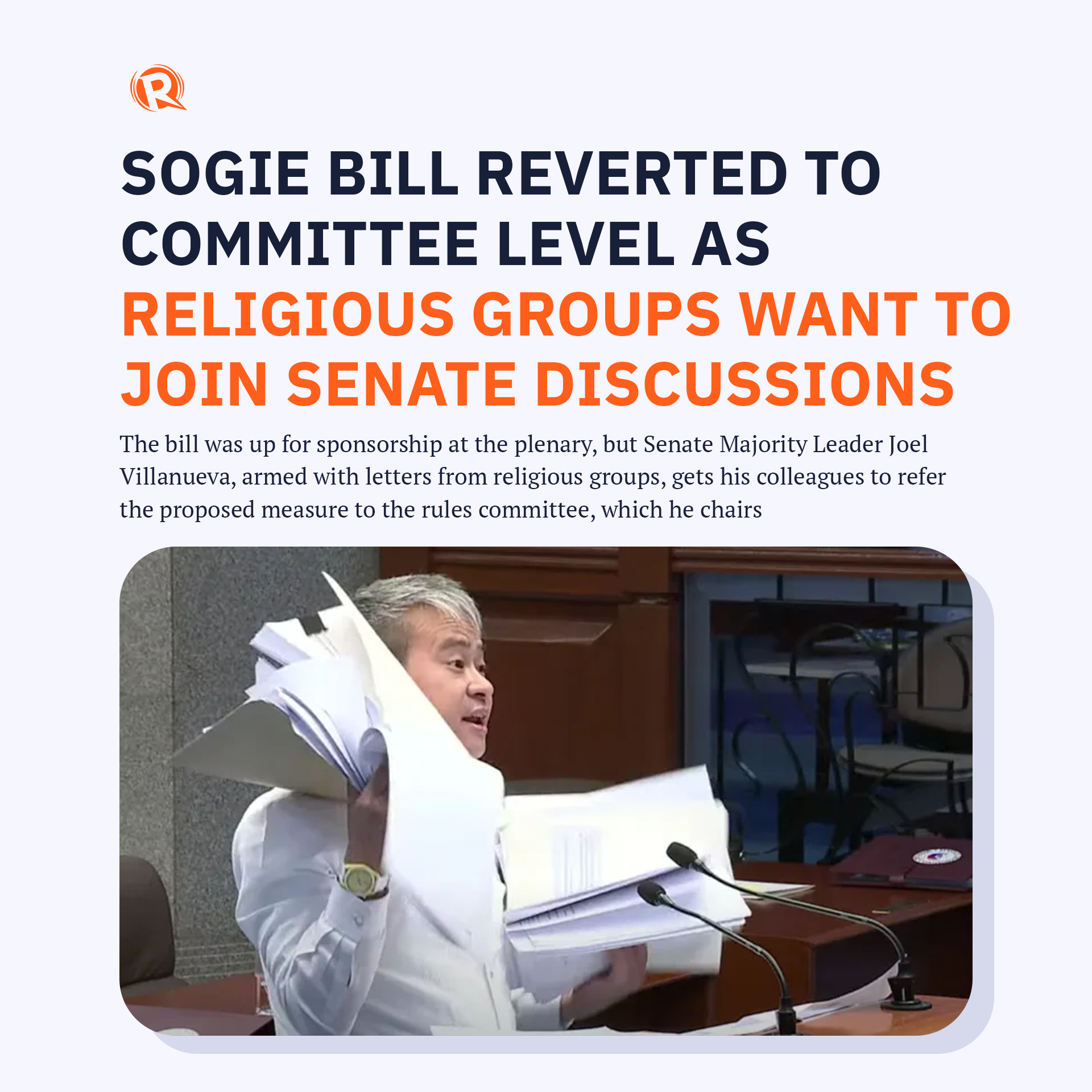 Rappler on Twitter: "The Senate bill seeking to penalize discrimination based on SOGIE has been ...