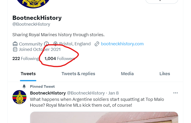 BootneckHistory on Twitter: "I want to say a huge thank you to everyone who follows me. It hasn ...