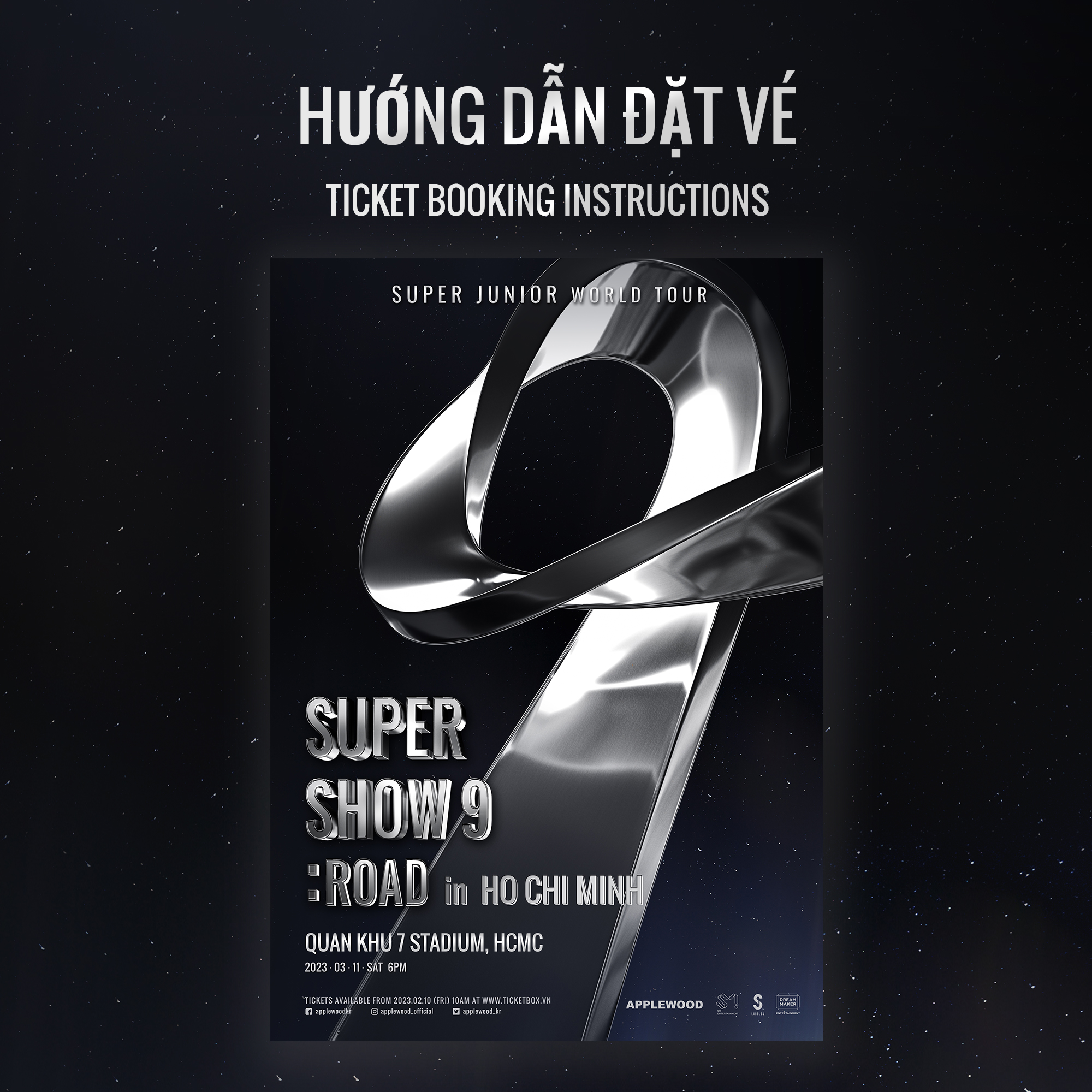 APPLEWOOD on Twitter: "Ticket booking instructions for #SUPERJUNIOR WORLD TOUR – #SUPERSHOW9 ...