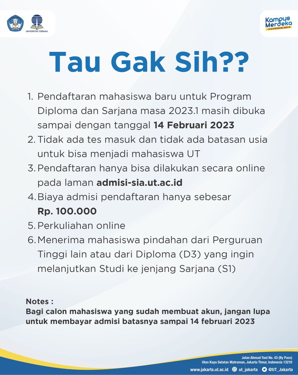 UT Jakarta on Twitter: UT Jakarta on Twitter: