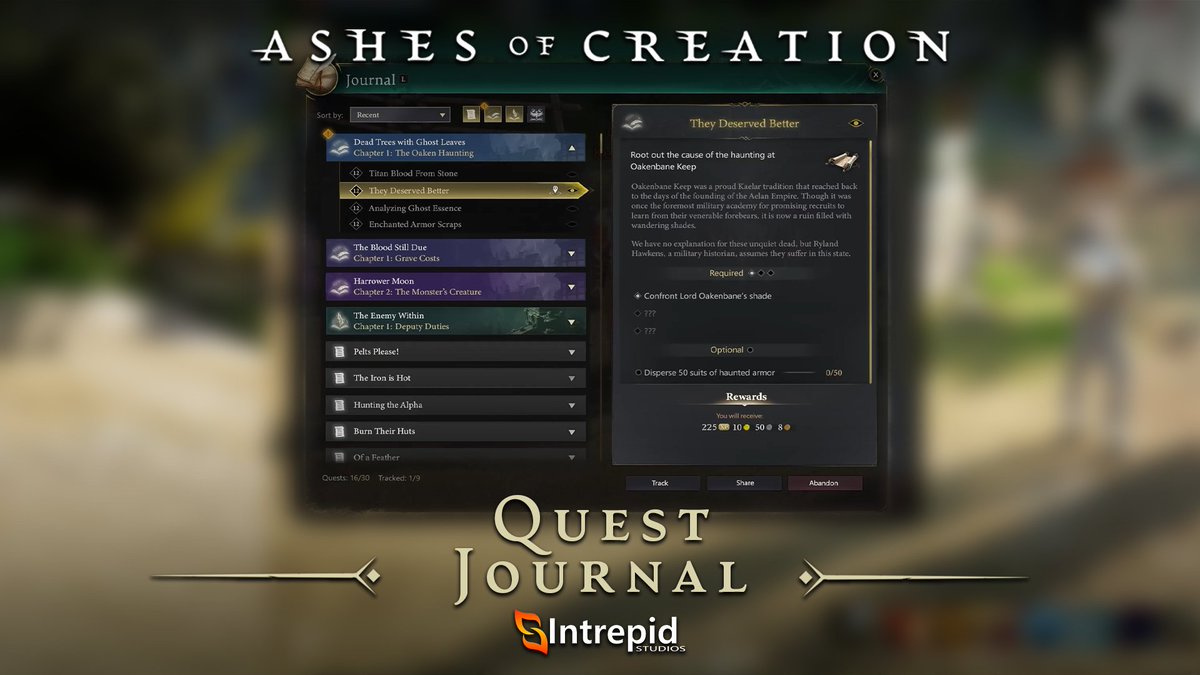 Ashes of Creation on Twitter: "📜 Did you catch a peek at our new work-in-progress quest log in ...