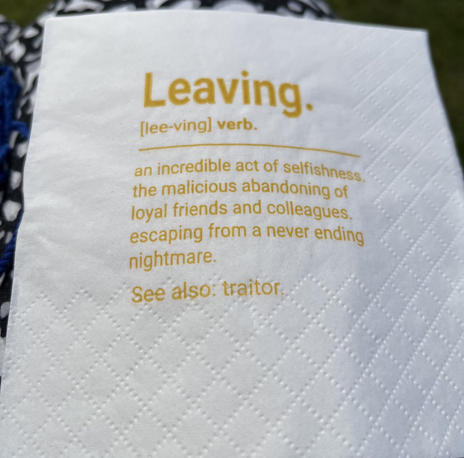 Louise Birt On Twitter The Napkins At My Leaving Barbecue To Be Fair louise-birt-on-twitter-the-napkins-at-my-leaving-barbecue-to-be-fair