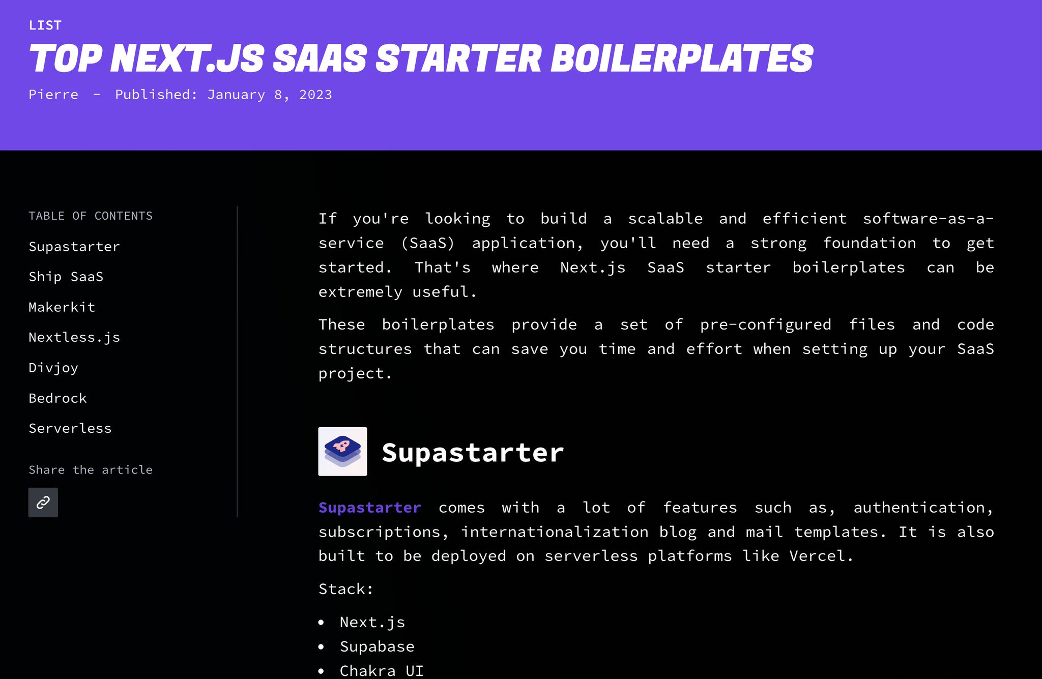 supastarter 🚀 on Twitter: "supastarter was listed as the number one ...