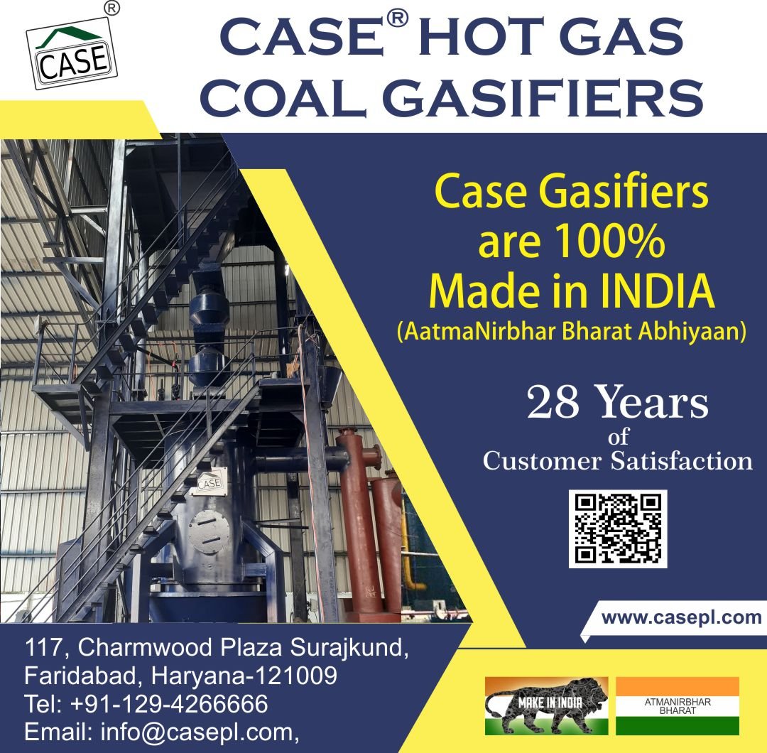 CASE Group on Twitter: "Hot Coal Gasifier Made-In-India Gasifiers Replace 100% Alternate fuels ...