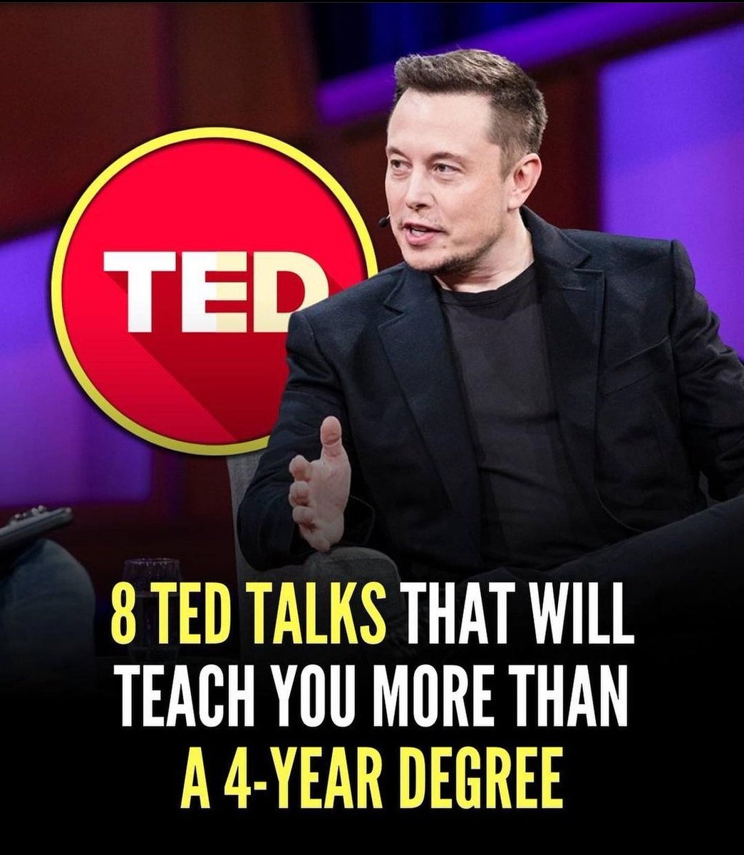 8 TED TALKS That Will Teach You More Than A 4-Year Degree: - Thread ...