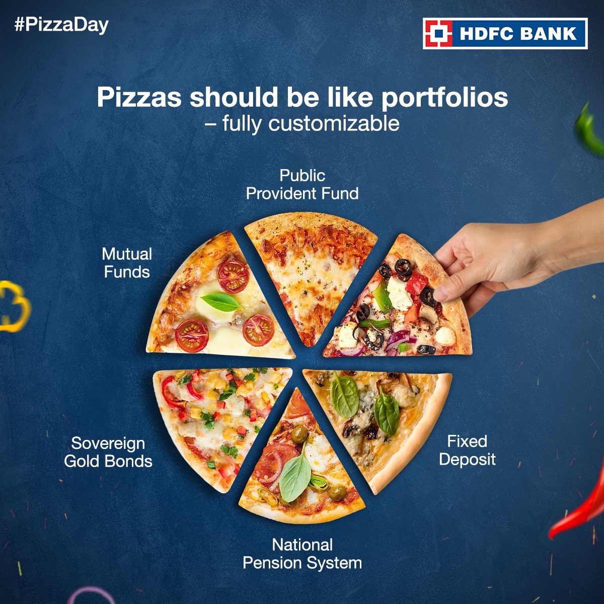 HDFC Bank on Twitter: "Your pizza, your portfolio, your choice. Invest in a portfolio as diverse ...