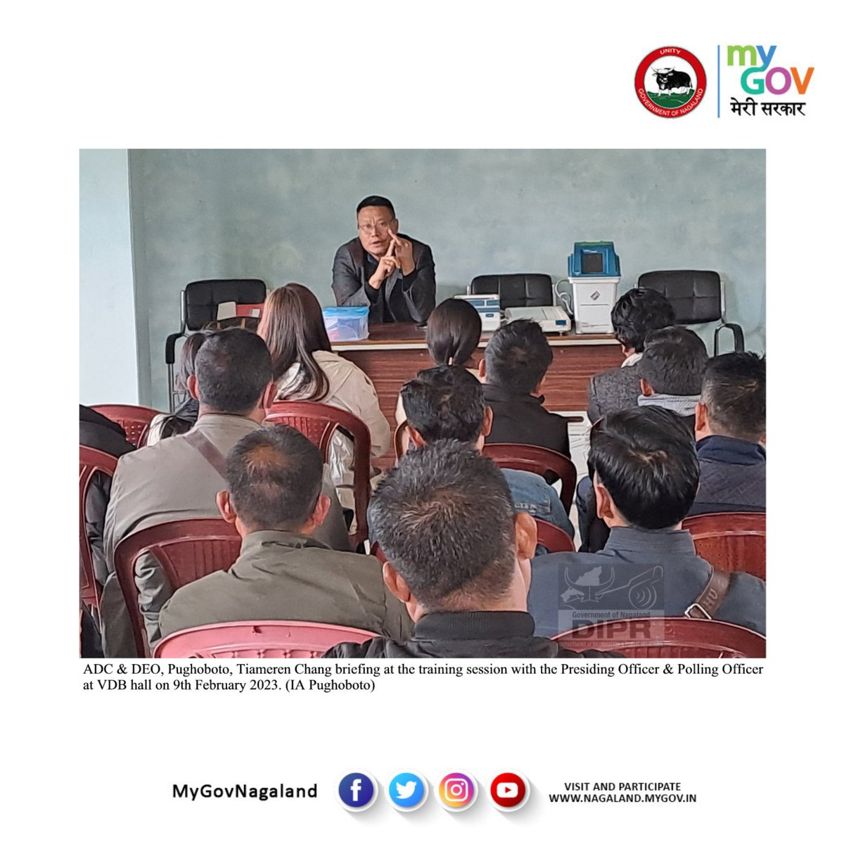 MyGov Nagaland on Twitter: "ADC & DEO, Pughoboto, Tiameren Chang briefed the training session ...