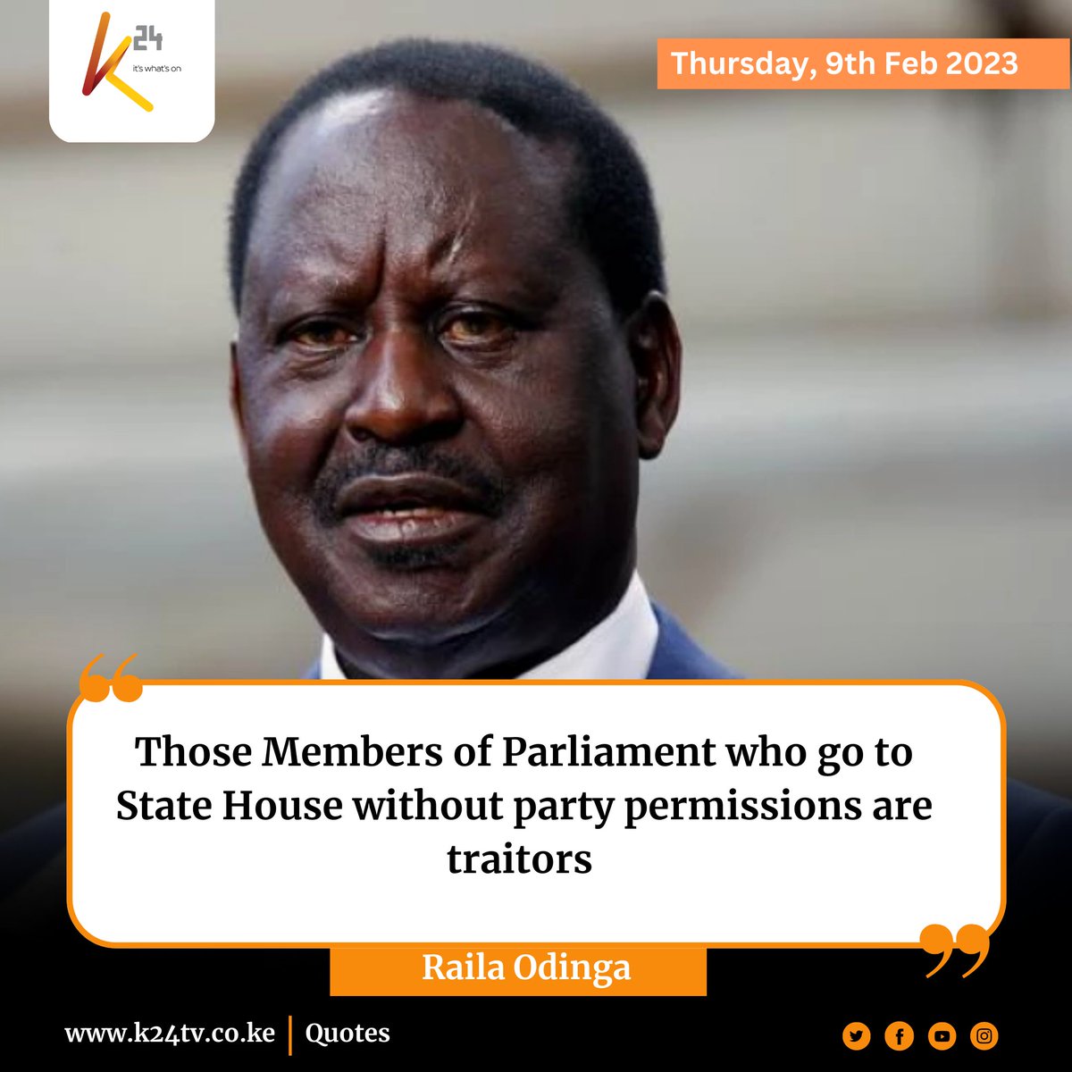K24 TV on Twitter: "Those Members of Parliament who go to State House without party permissions ...
