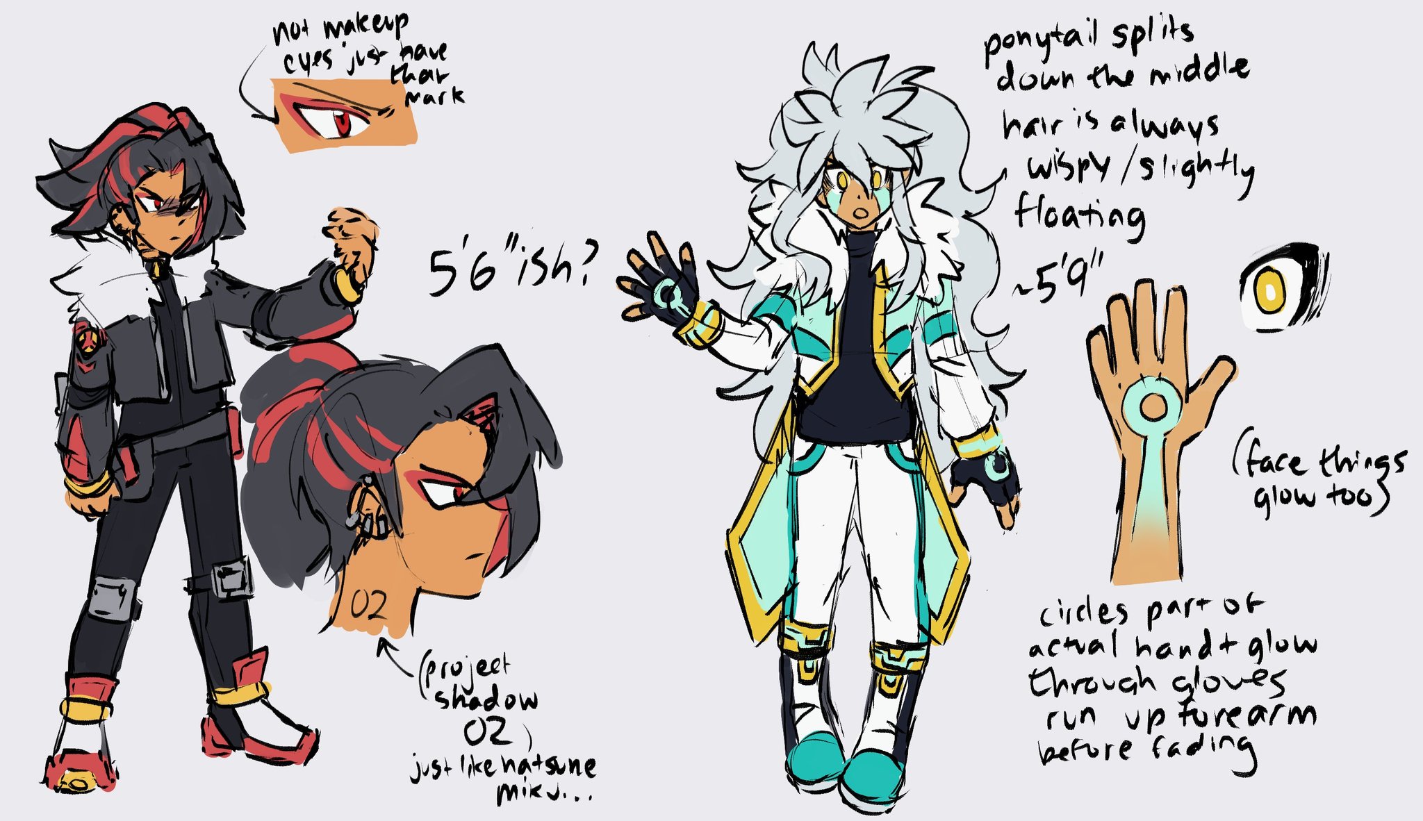 Human Sonic And Shadow And Silver