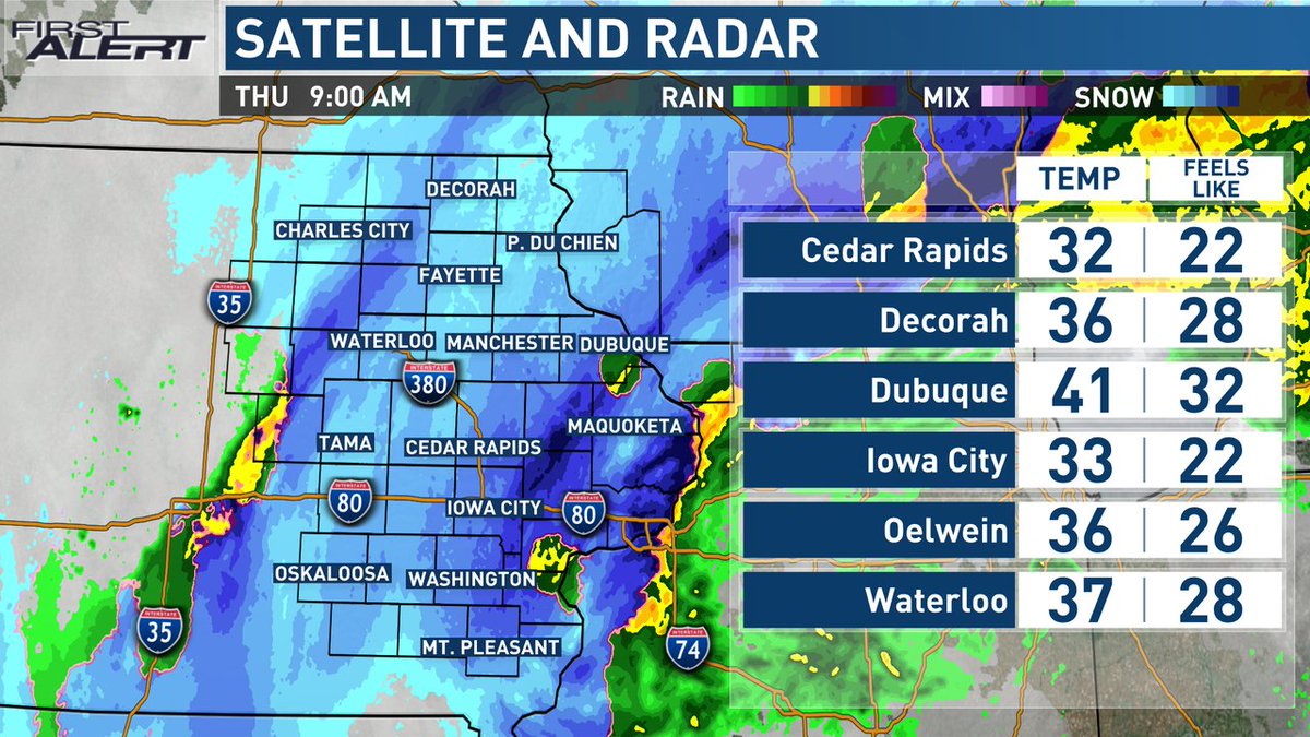KCRG-TV9 First Alert Weather on Twitter: "Your current conditions and radar this hour."