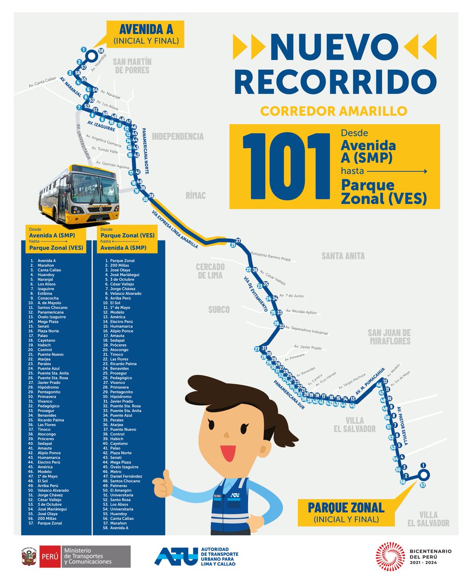 Autoridad de Transporte Urbano on Twitter: "¡Atención, usuario! Conoce el nuevo recorrido de la ...