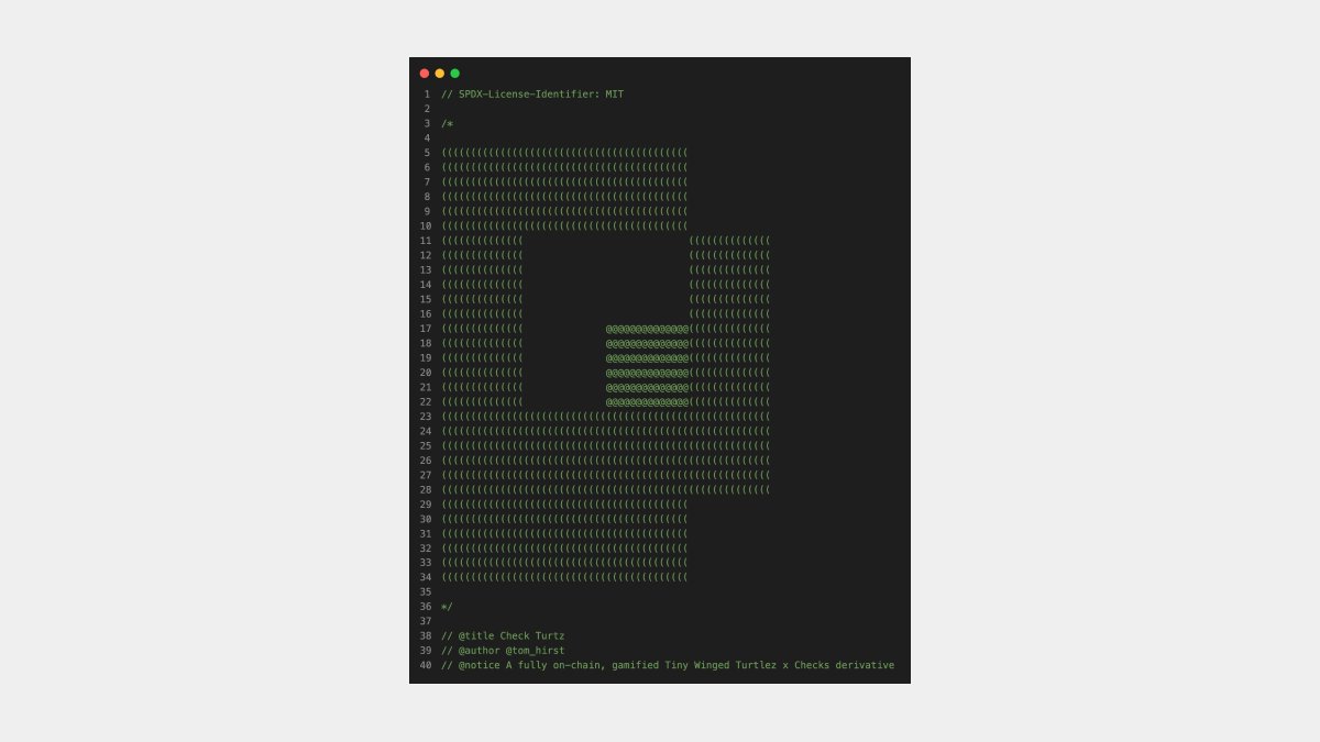 How to write a smart contract for a fully on-chain @jackbutcher Checks ...