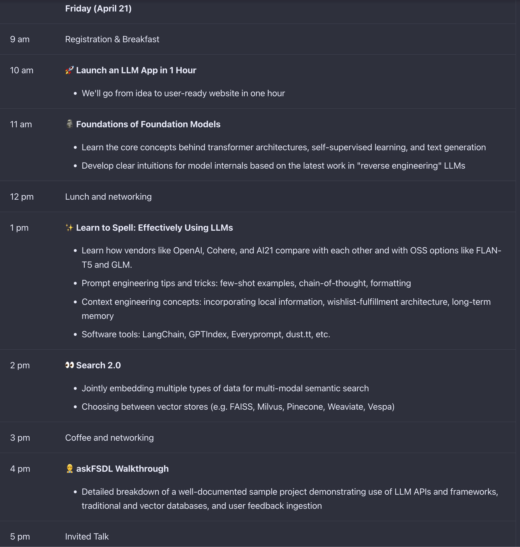 The Full Stack on Twitter: "🚀 Come one, come all, to LLM BOOTCAMP 🚀 • Learn best practices and ...