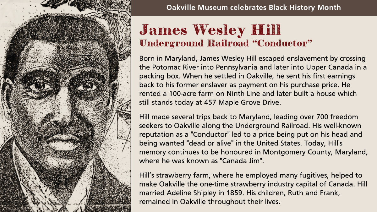 Oakville Museum on Twitter: "#DYK that James Wesley Hill led over 700 freedom seekers from ...