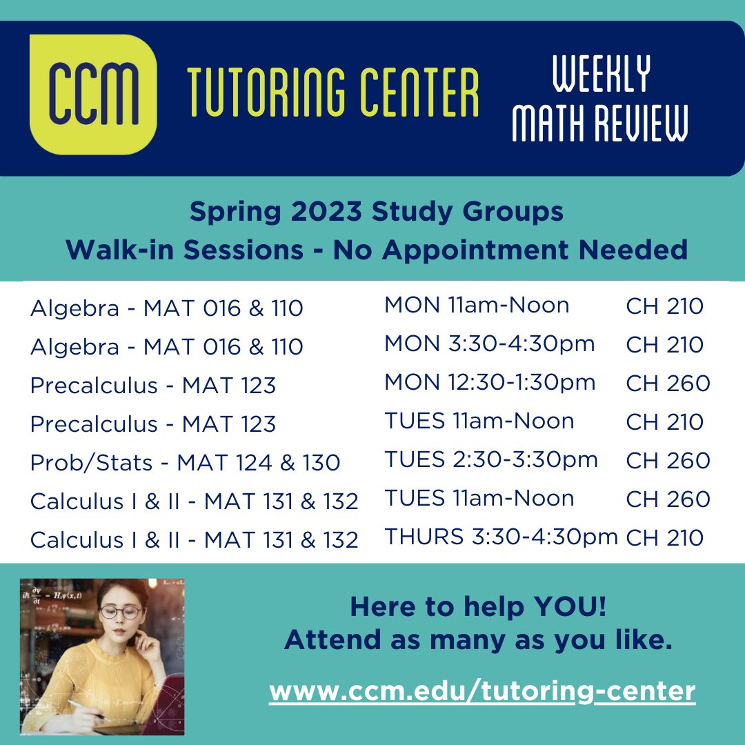 County College of Morris on Twitter: "It's almost time for midterms! Get ahead with weekly Math ...
