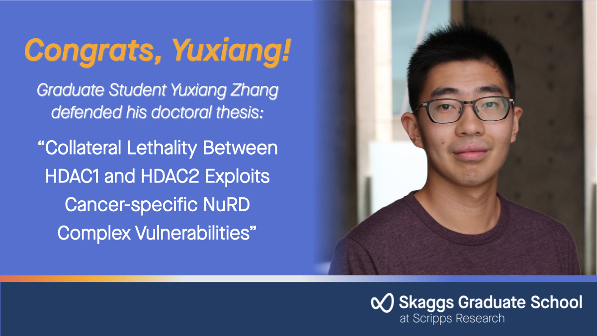 Scripps Research Graduate Program on Twitter: "Join us in congratulating Yuxiang Zhang, a ...