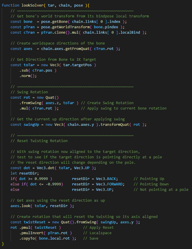 VoR on Twitter: "4 anyone who's curious, here's the solver. Its not your typical "Look Rotation ...