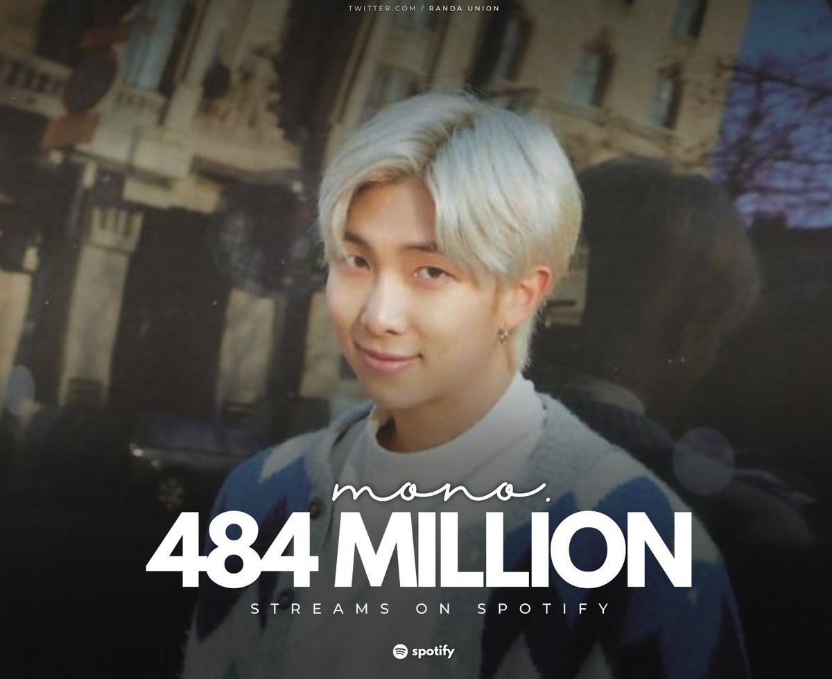 luz 🍓 on Twitter: "RT @RANDAUNION: La playlist 'mono.' de RM superó los 484 millones de ...