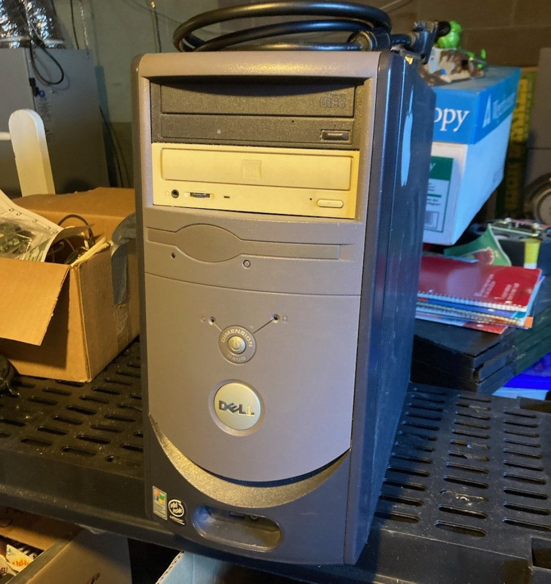 Computer With Floppy Disk Drive