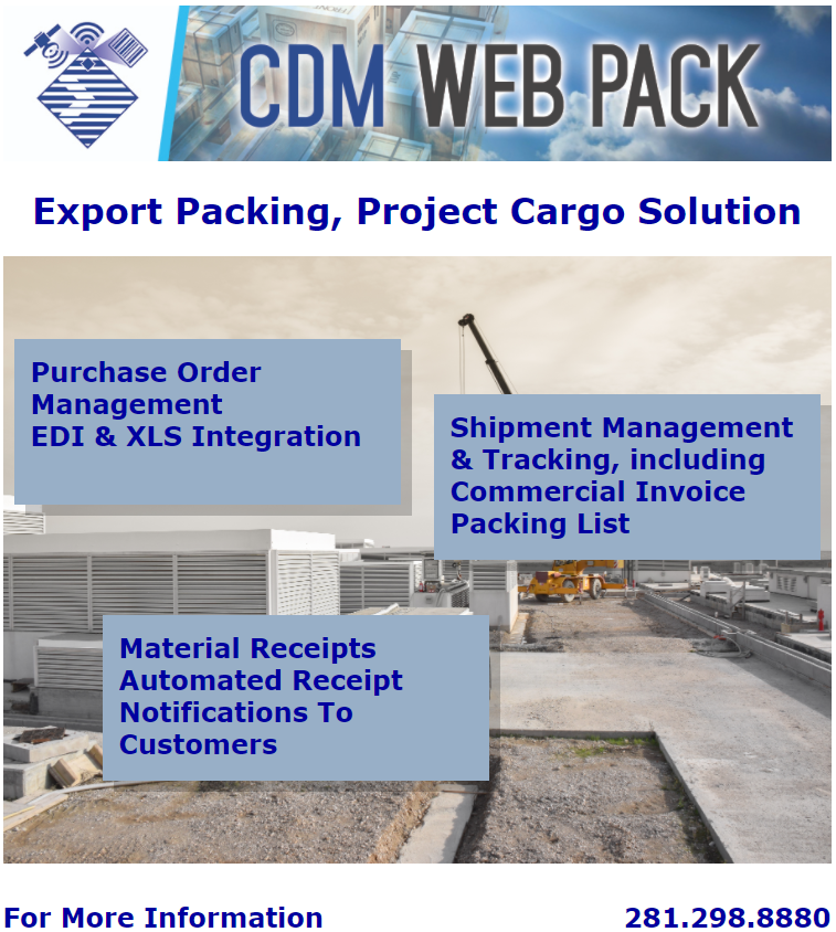 CDM Software Solutions, Inc. on Twitter: "Web Based Export Packing, Project Cargo Solution https ...