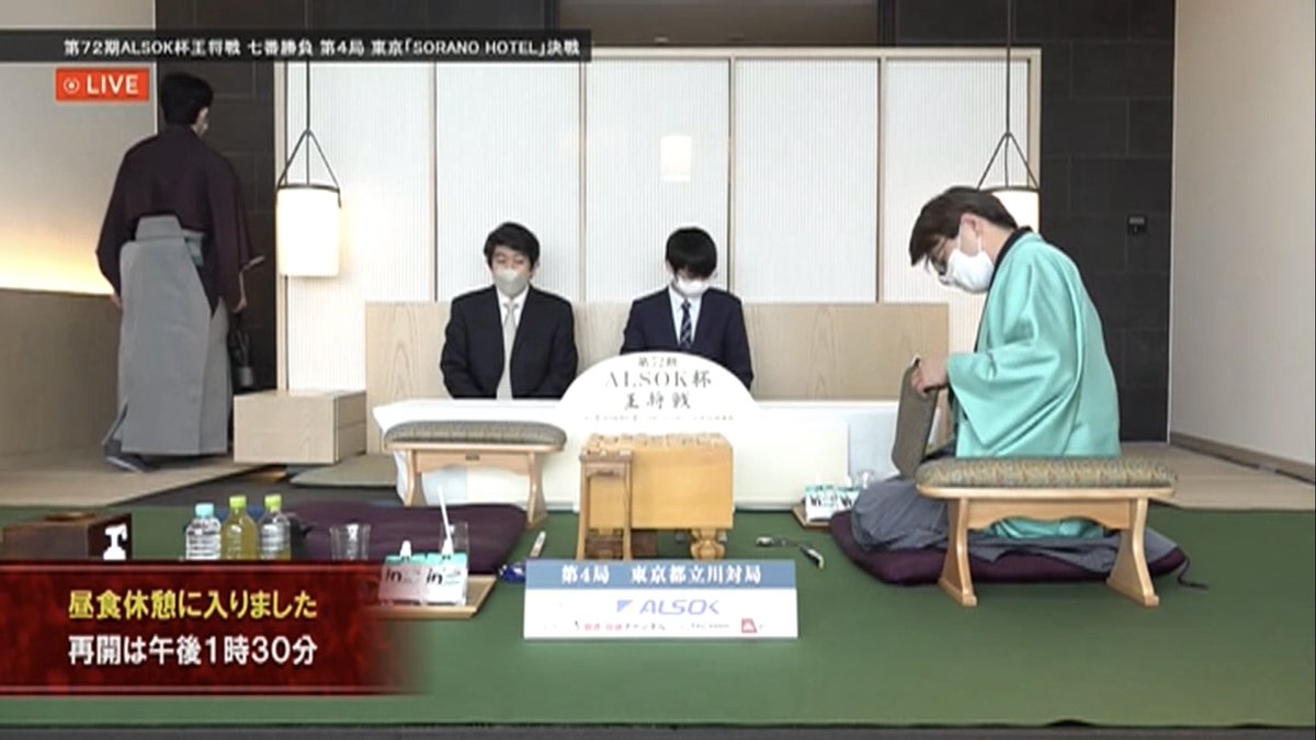 わび@さび On Twitter Rt Jshogic 【第72期 王将戦 第四局2日目】 羽生善治 九段vs 藤井聡太王将 78手まで、羽生九段の手番で食事休憩に入りまし