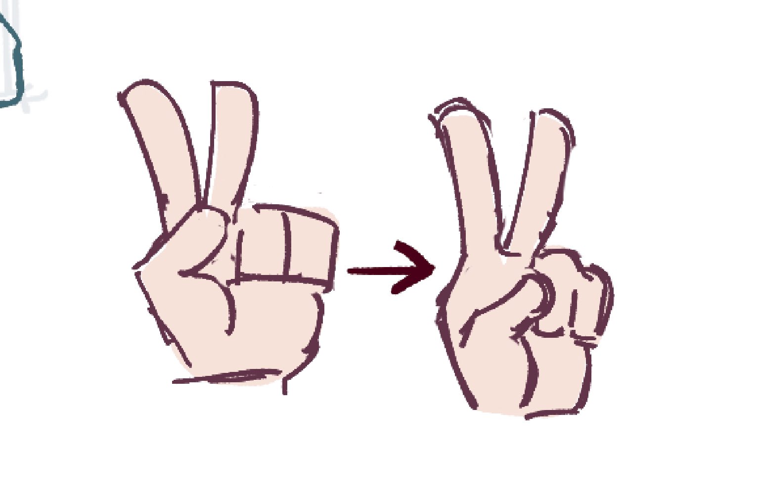 How To Draw Anime Peace Sign