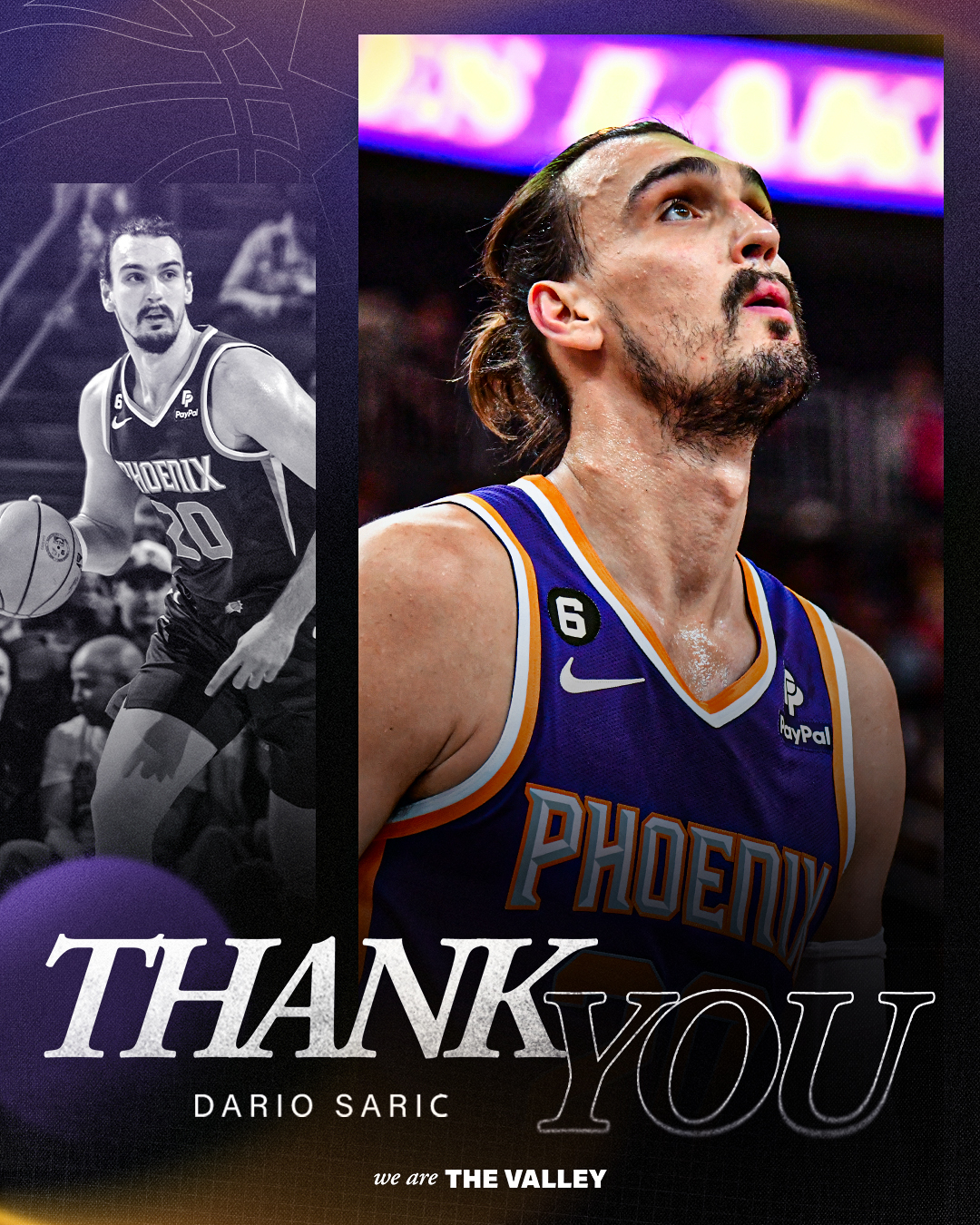 Phoenix Suns on Twitter: "Thank you for all you brought to The Valley, Dario 💜🧡 https://t.co ...