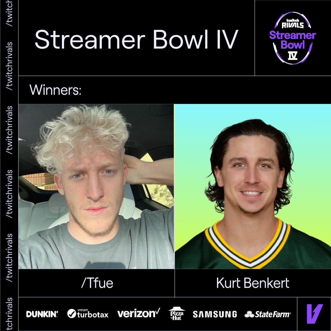 Fate has been sealed; the winners of Streamer Bowl IV are @Tfue and ...