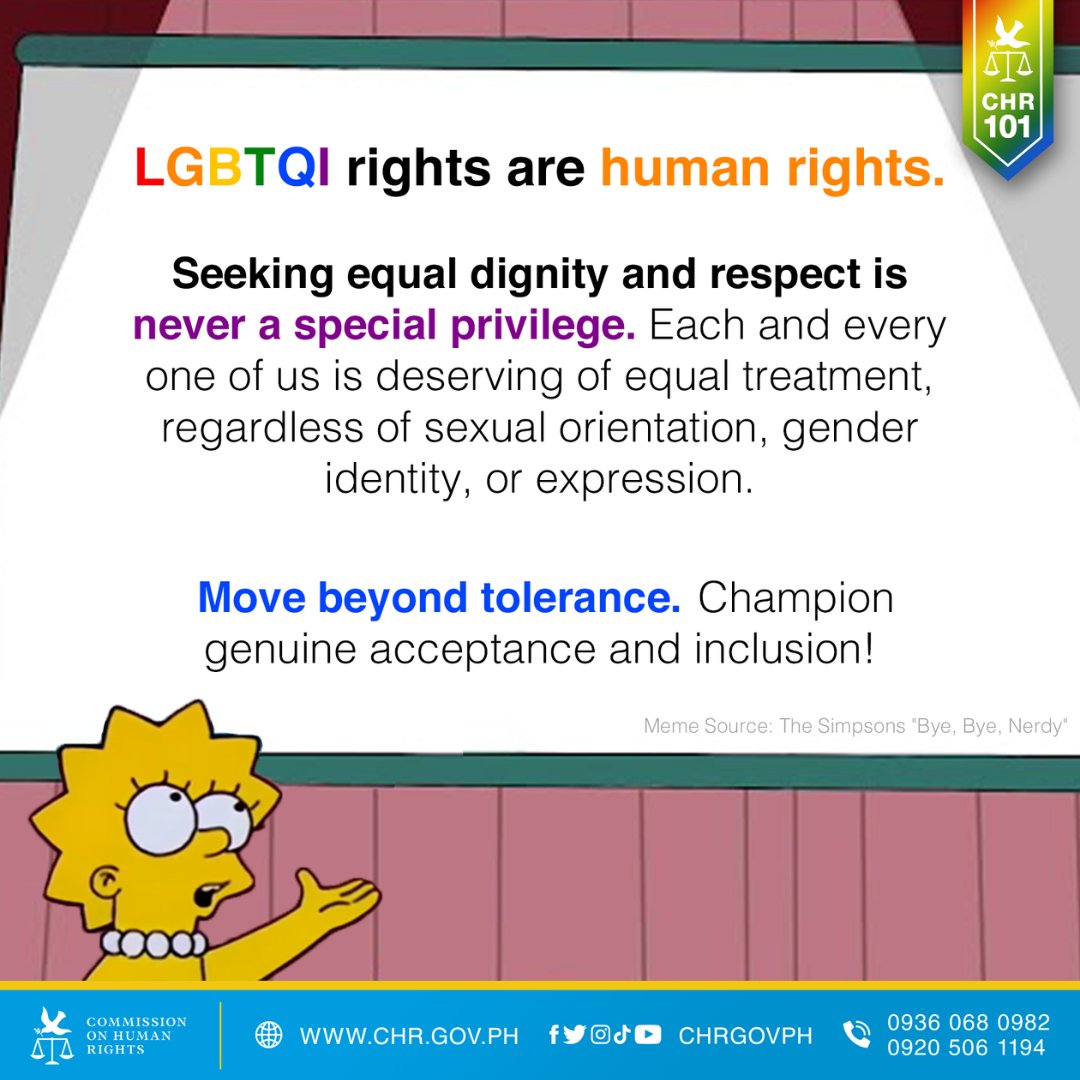 WeAlwaysVinci on Twitter: "RT @chrgovph: LGBTQI RIGHTS ARE HUMAN RIGHTS ...