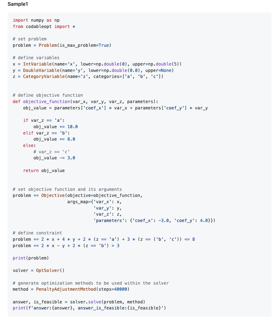 幻日 on Twitter: "2022年8月からRecruitから公開されたメタヒューリスティックに基づく最適化をPythonのみで実行できるライブラリの紹介 添付画像のように目的関数から ...