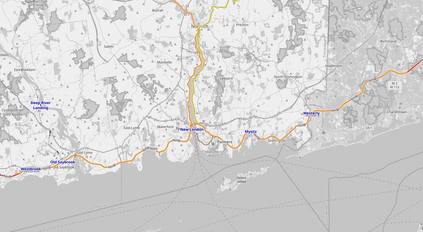 Hayden Clarkin on Twitter: "We have a drunken snake in CT as our only "high speed" rail line ...