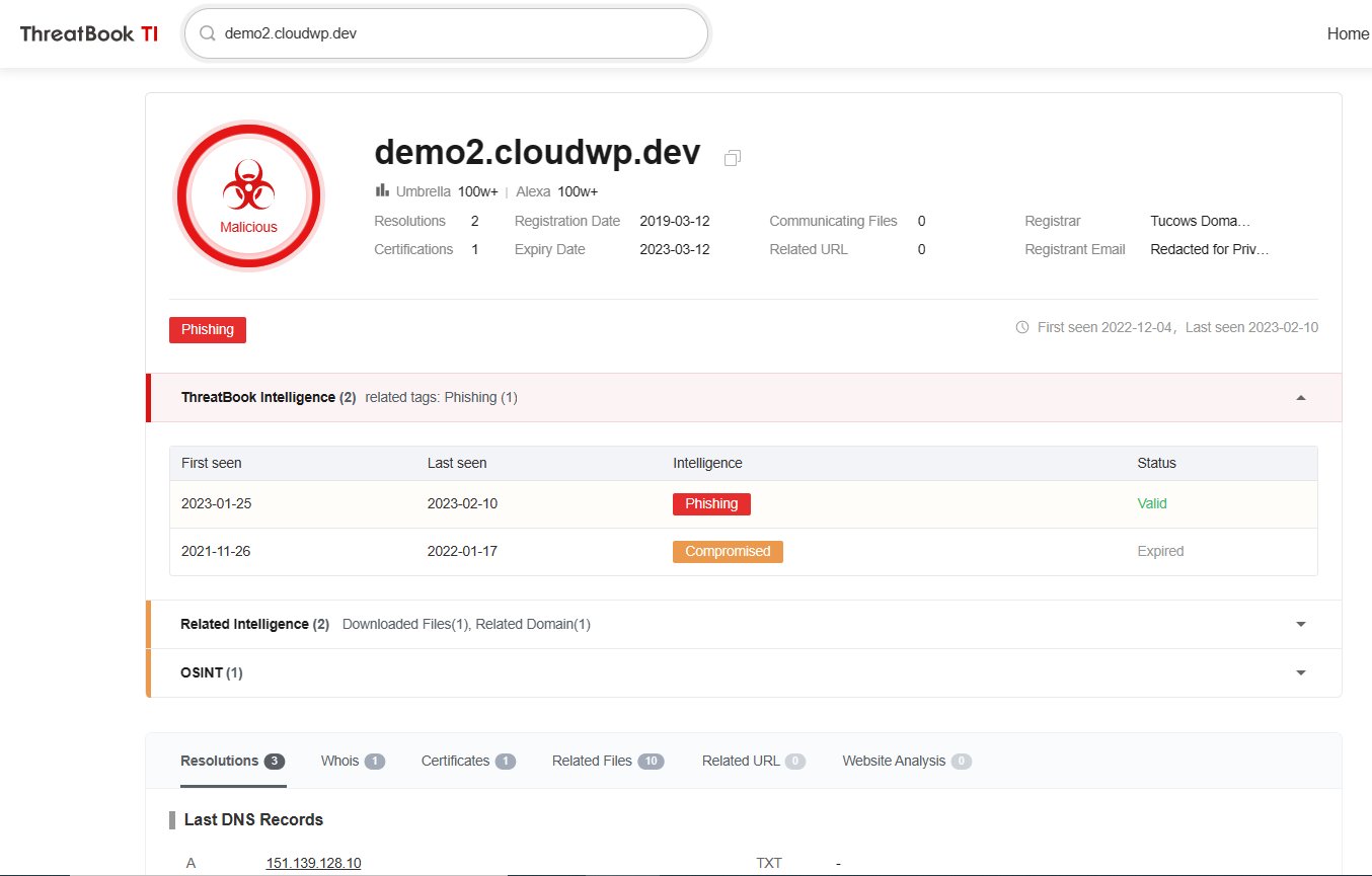 ThreatBook on Twitter: "@smica83 @urlscanio @inmotionhosting @tucows @whitehoodie4 @PhishStats ...