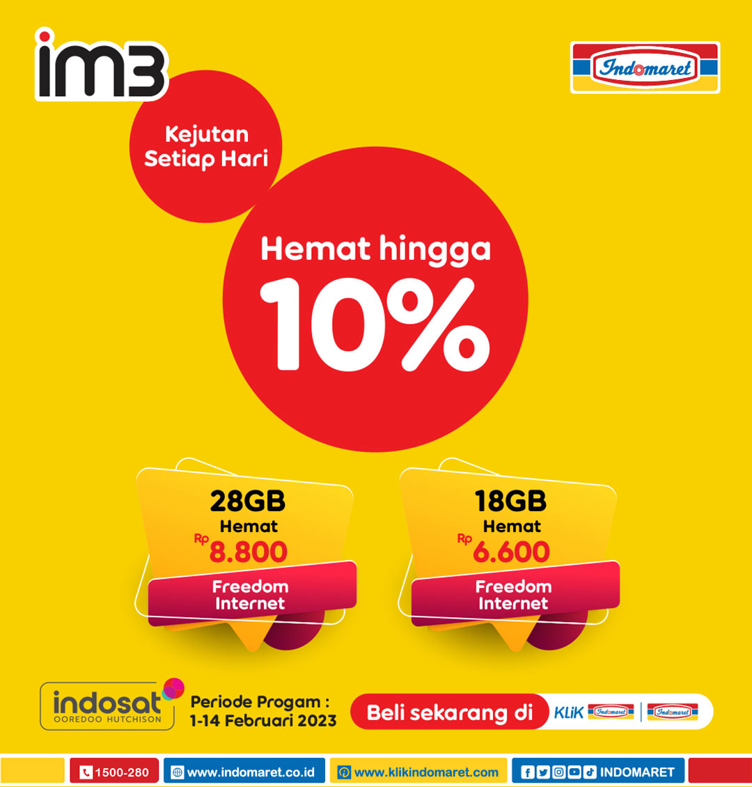 Indomaret on Twitter: "Pakai IM3 dari Indosat Ooredoo sebagai provider favorit emang bikin ...