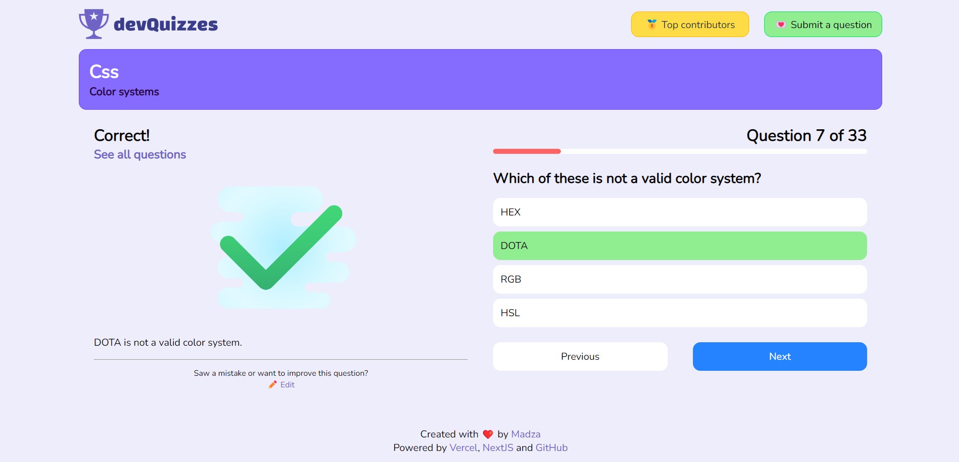 Madza 👨‍💻⚡ on Twitter: "1. DevQuizzes My personal project with 500+ questions in 20 different ...