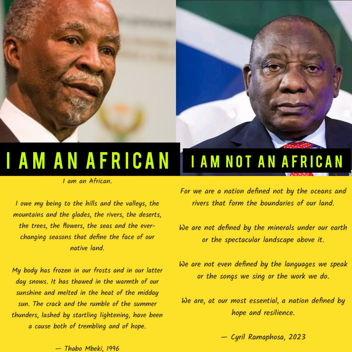 President Mbeki Quotes Former South African President Mbeki Says DR