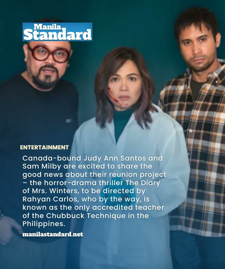 Manila Standard on Twitter: "Judy Ann, Sam Milby reunite in riveting drama ‘The Diary of Mrs ...