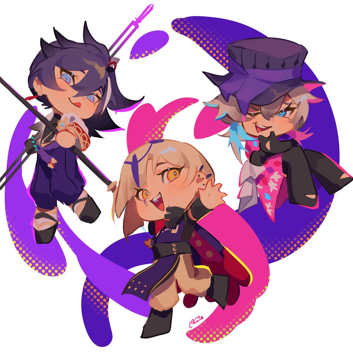 「Some chibis to celebrate this occasion 」|MaRaRu★! @ Working on Commsのイラスト