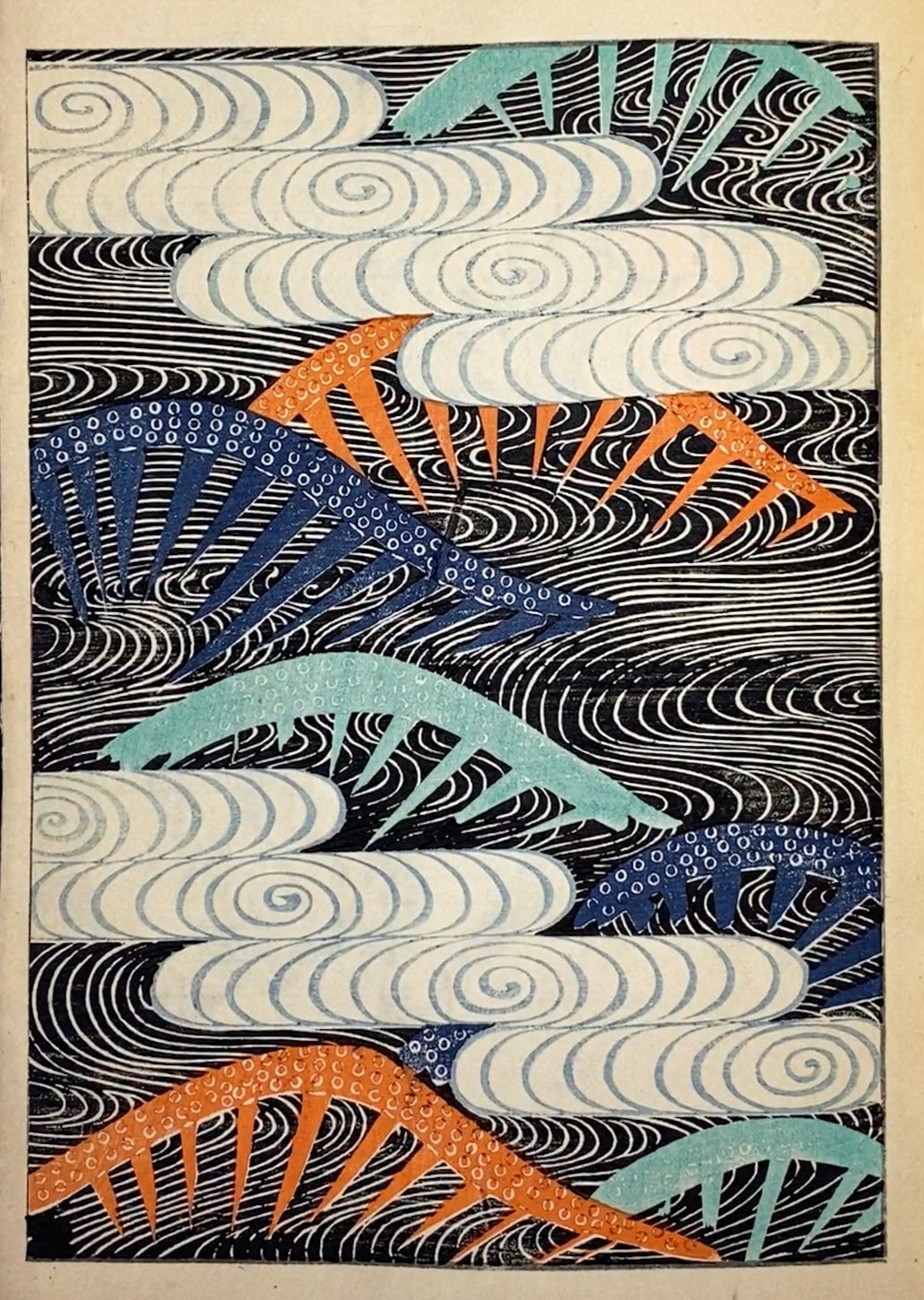 Japanese Woodblock Clouds