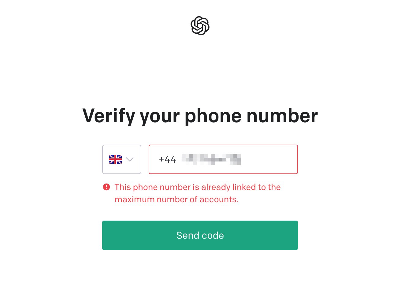 ahhhhfs on Twitter: "每个号码接码次数都有限制的🥹 我号码注册了两个CHATGPT账号 发现现在接不了了 https://t.co/RJzQUXhCnN" / Twitter