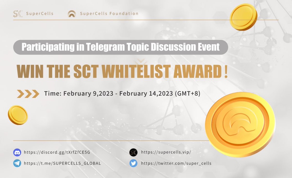 SuperCells Foundation on Twitter: "🔥Big Giveaway 🔥 🎯Join Telegram Topic Discussion Event 📽️ ...