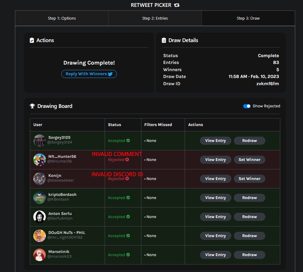 Deep Dapp on Twitter: "WINNERS🏆: @Sergey3124 @KBerdash @SerfuAnton @mr_right0011192 @marssik23 ...