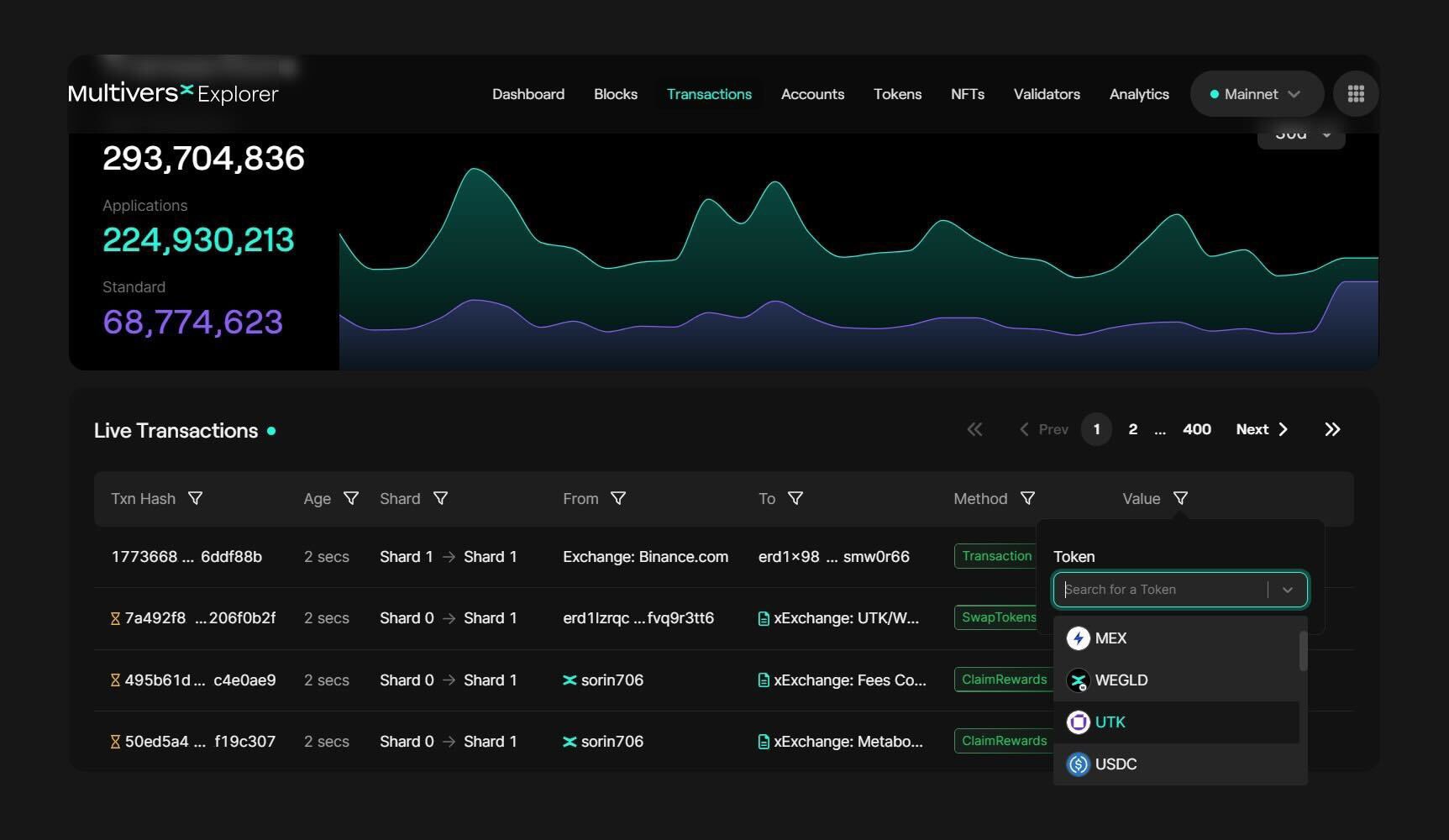 Lucian Mincu | MultiversX.com on Twitter: "The @MultiversX Explorer received a series of new ...