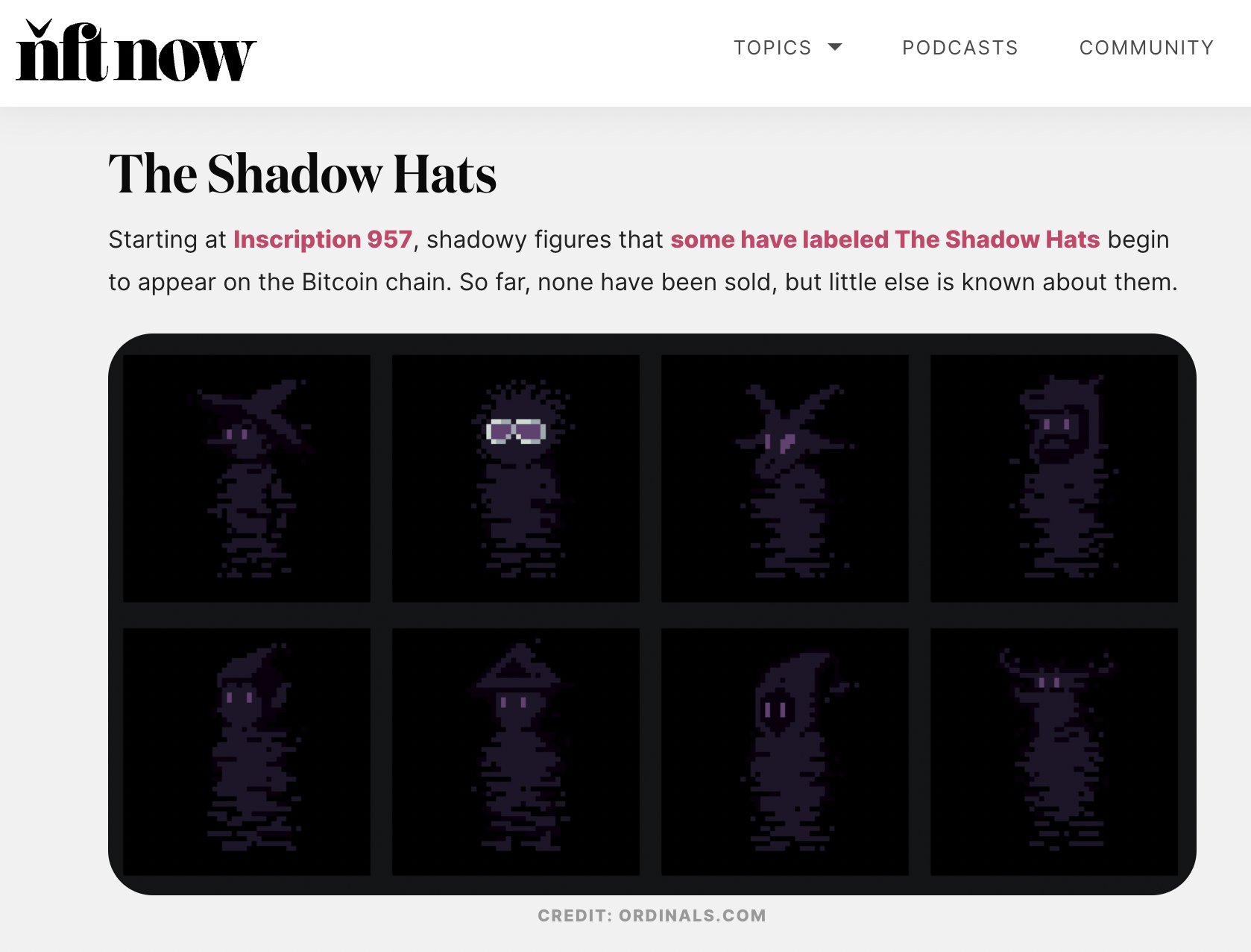 Elf J Trul on Twitter: "Shadow Hats in NFT Now https://t.co/CONsVuR5QD https://t.co/JfQkRsF70G ...