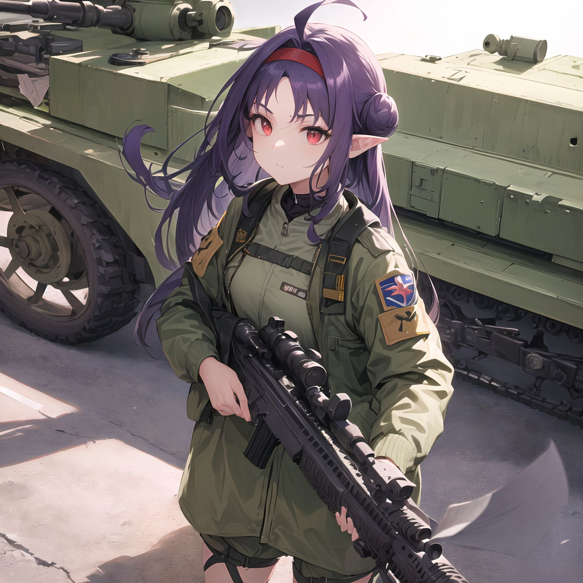 Naisyo22@AIイラスト on Twitter: "お題作 軍服を着て銃を構えている AI生成 #ソードアート・オンライン #SwordArtOnline #戦闘服 #SAO # ...