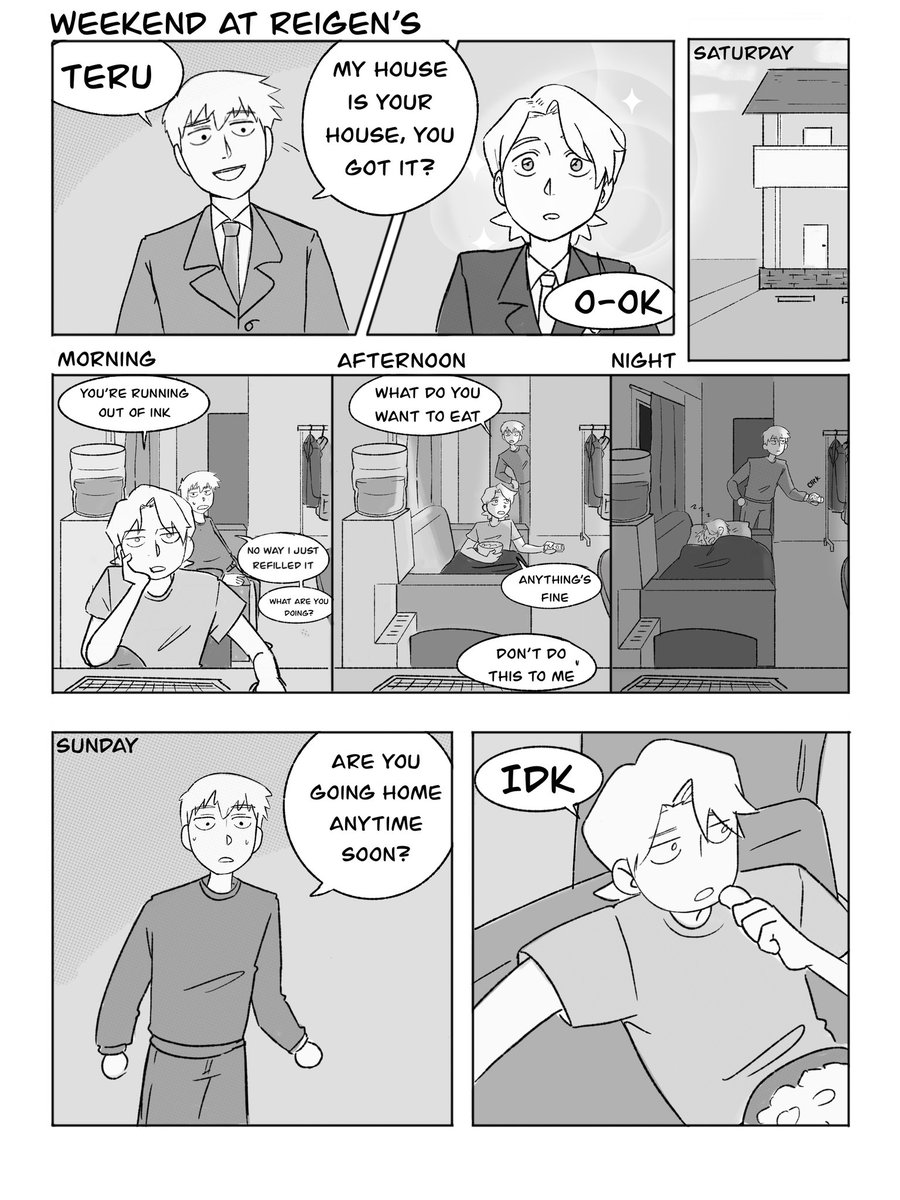 IDLE NOVA💫COMMS OPEN on Twitter: "Aka teru invades Reigen’s home with no remorse (something ...