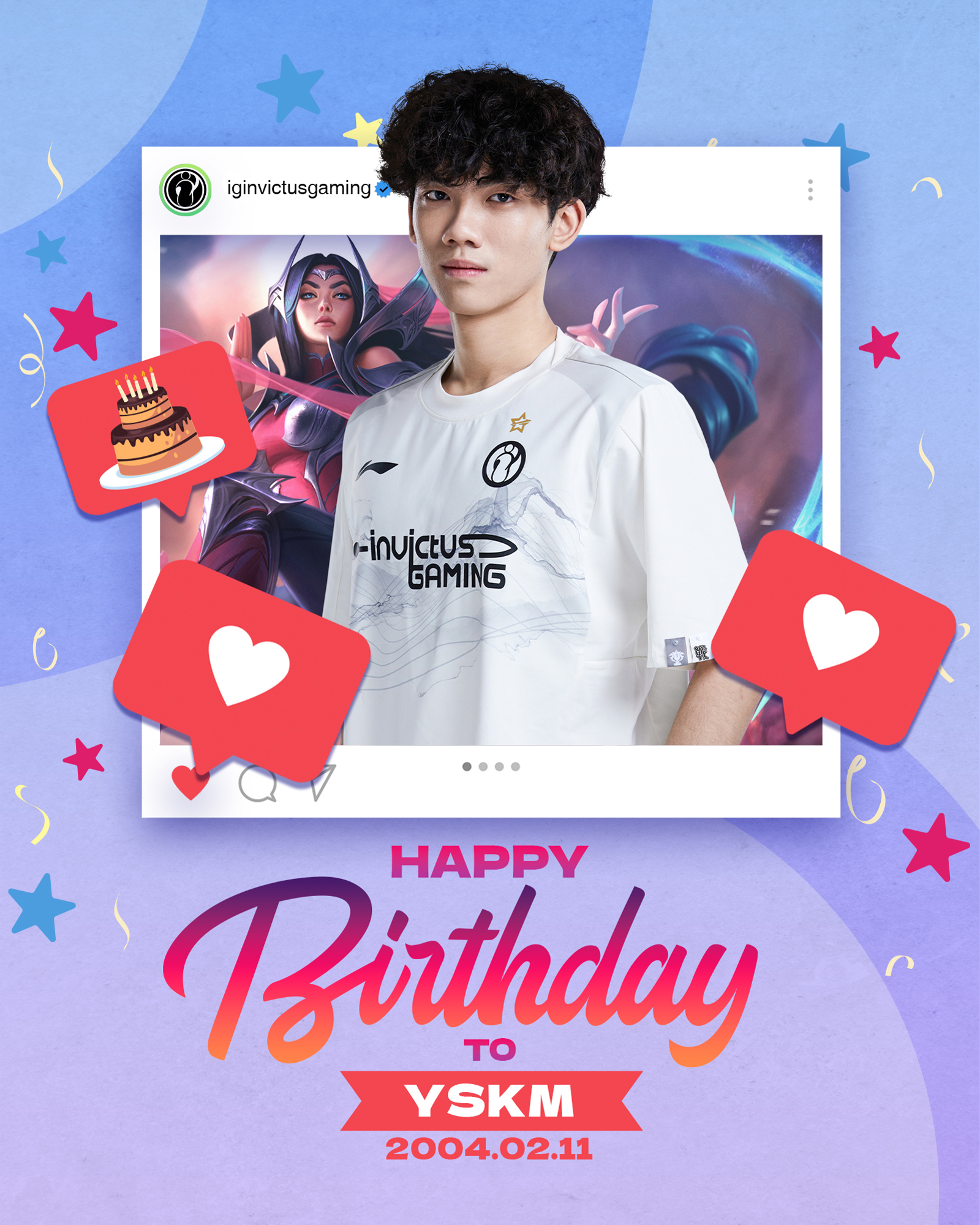 Invictus Gaming on Twitter: "It is YSKM's birthday today! 🥳 Send your well wishes down below 👇 ...