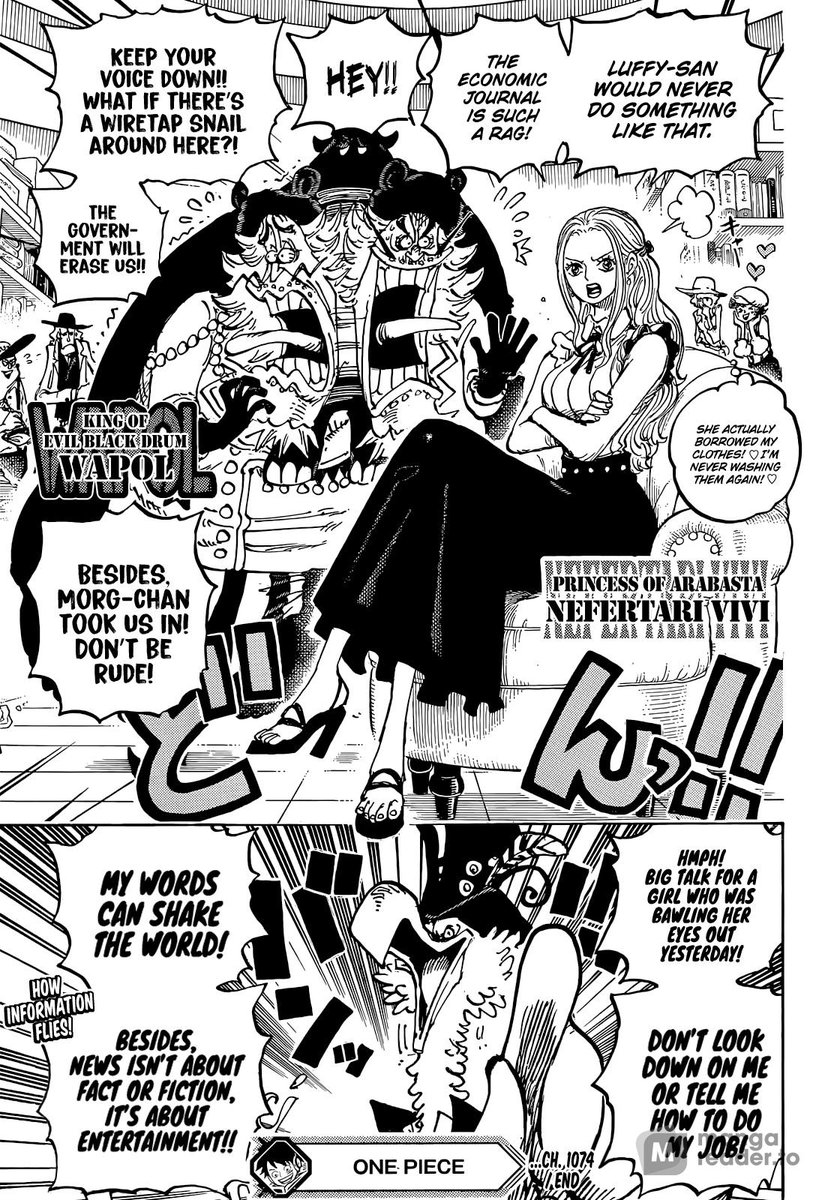 Is it me or the art and panelling in #OnePiece has gotten much better ...